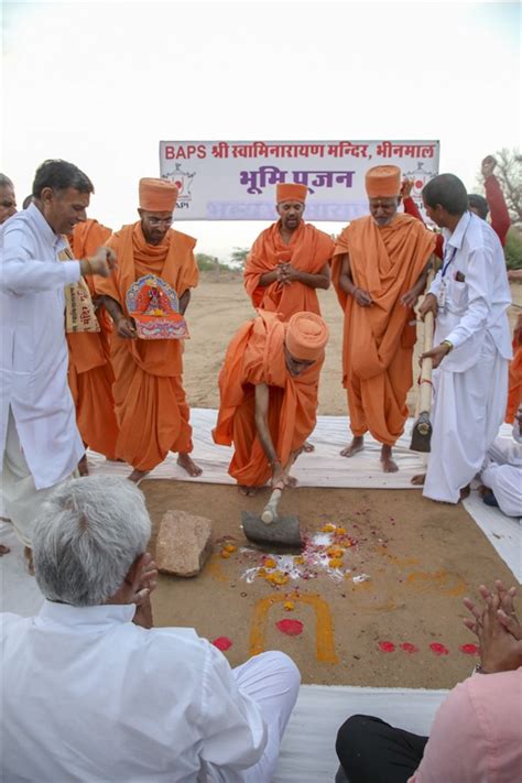 Bhumi Pujan For New Baps Mandir Bhinmal India