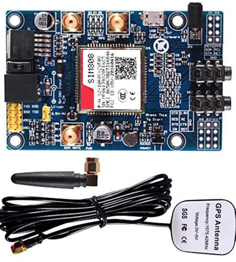 Sim808 Gsm Gprs Gps Bluetooth Compatible Development Board With Gps Antenna Com45 R17