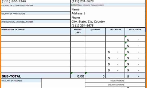 Commercial Invoice Proforma Invoice Fedex Sample Wfacca Regarding