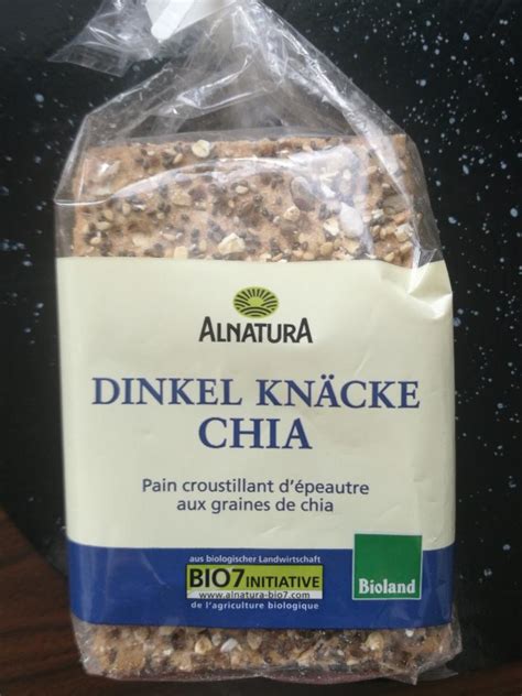 BIO Dinkel Knäcke Chia Alnatura kalorie kJ a nutriční hodnoty