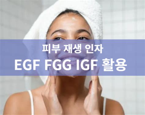 피부 재생 3대 성장 인자 Egf Fgf Igf 활용하는 10가지방법