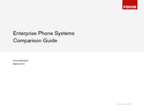 Enterprise Phone Systems Comparison Guide GovInfoSecurity