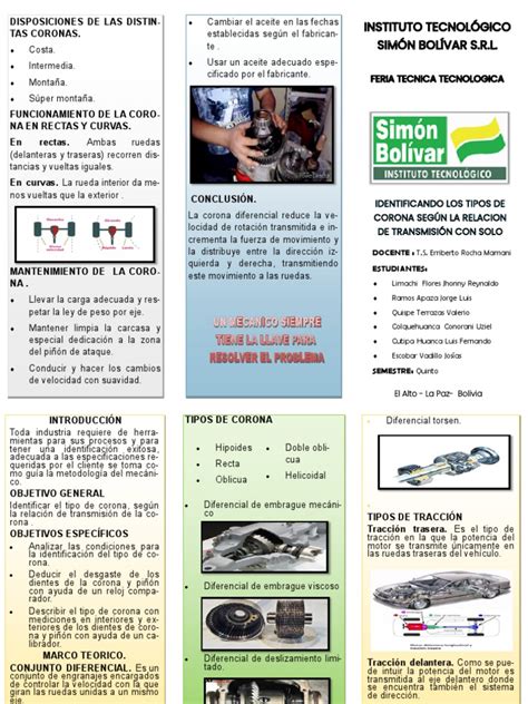 Triptico De Diferencial Pdf Engranaje Eje
