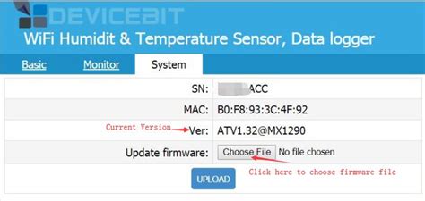 firmware upgrade wi fi temperature sensor