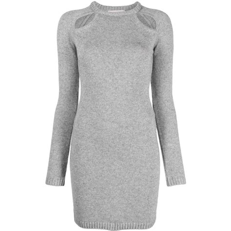 Chiara Ferragni Abito Corto Con Dettaglio Cut Out Grigio Stileo It