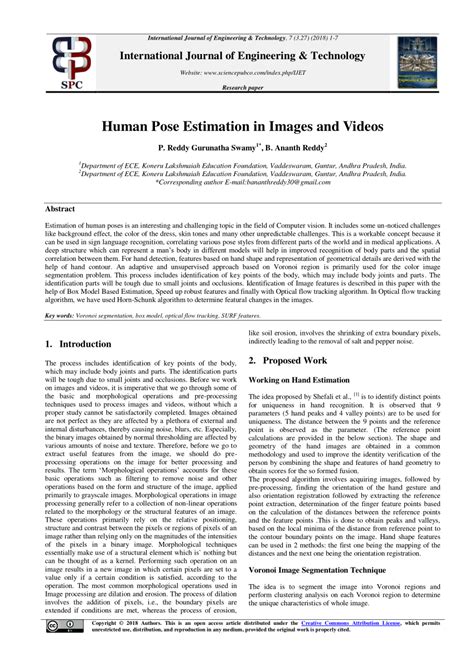 PDF Human Pose Estimation In Images And Videos