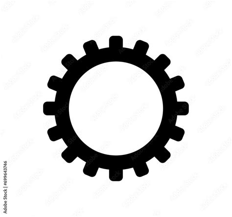 Gear Icon Parameter Or Setting Symbol Isolated Vector Illustration On White Background Stock