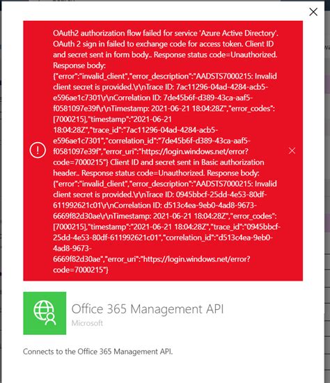[coe Starter Kit Bug] Office 365 Management Api Authentication Issue · Issue 667 · Microsoft
