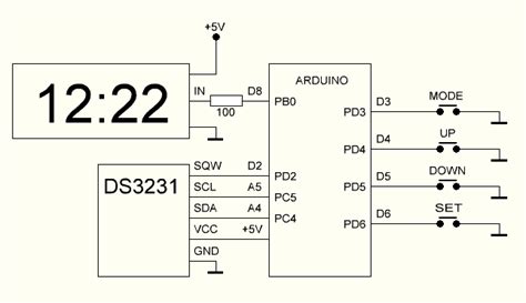 Часы на адресной светодиодной ленте Ws2812b Arduino Пикабу