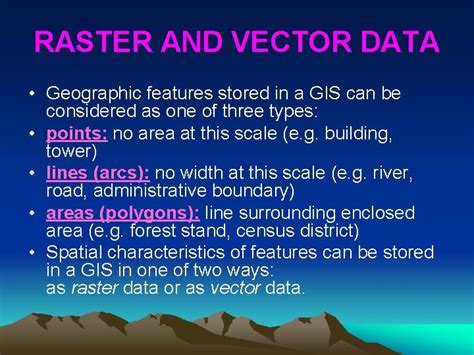 Raster And Vector Data Advantages And Disadvantages Contents