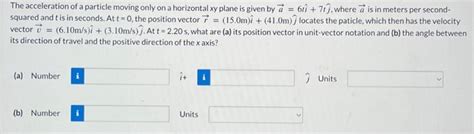 Solved The Acceleration Of A Particle Moving Only On A Chegg