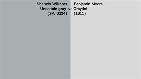 Sherwin Williams Uncertain Gray Sw 6234 Vs Benjamin Moore Graytint