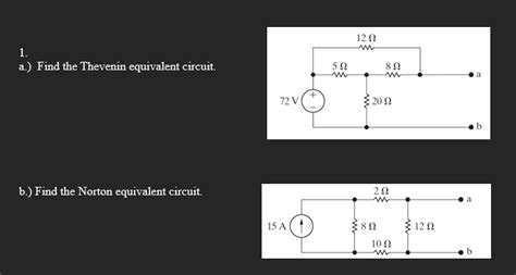 Solved B Find The Norton Equivalent Circuit