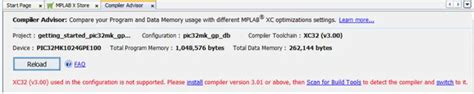 Microchip Compiler Advisor In Mplab X Ide Owners Manual