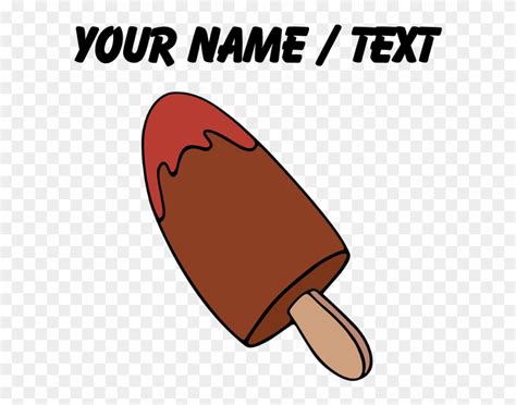 Download Custom Chocolate Ice Cream On A Stick Tile Coaster Clipart