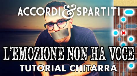 L Emozione Non Ha Voce Tutorial Chitarra Adriano Celentano Youtube