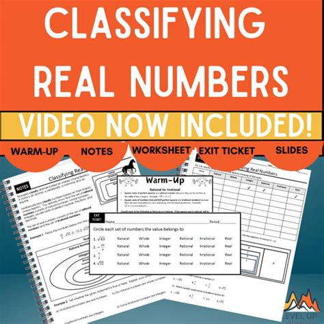 Classifying Real Numbers Lesson Guided Notes Worksheet Video TPT
