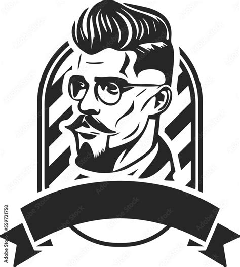 Vetor De Logo Of A Stylish Man With A Beard Can Become A Simple Yet