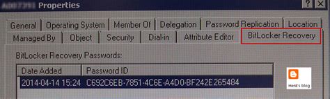 Henks Blog How To Enable Bitlocker Automatically Save Keys To Active