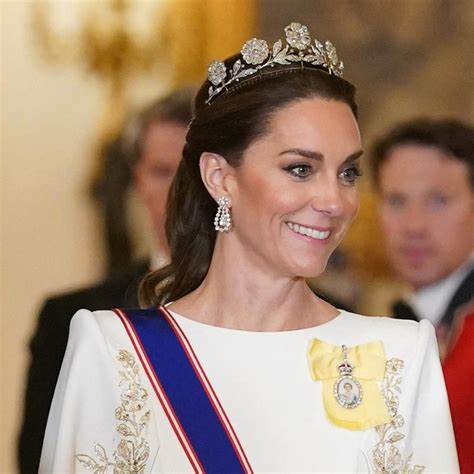 Princess Kate Wears Rare Floral Tiara To Buckingham Palace State