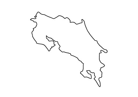 Costa Rica Outline SVG Graphic By Filucry Creative Fabrica