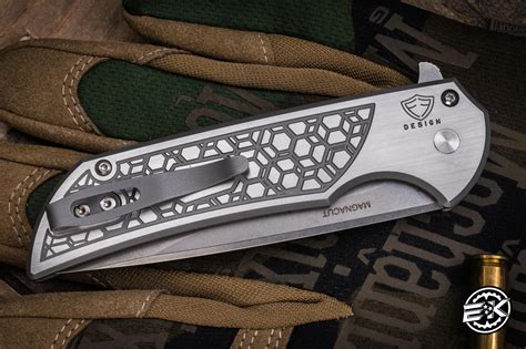 Preowned Protech Mordax Custom Manual Flipper Button Lock Knife