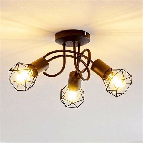 Oyajia Deckenleuchte Retro Deckenlampe 3 Flammig Pendellampe Verstellbar