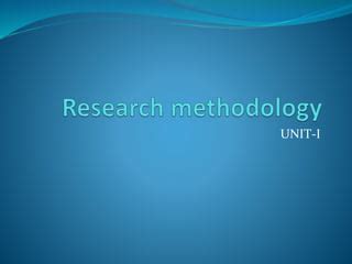 introduction Research methodology | PPTX
