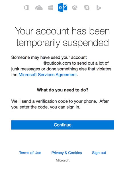 Outlook Account Temporarily Suspended Microsoft Community