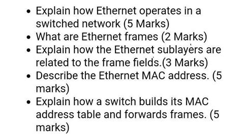 Solved Explain How Ethernet Operates In A Switch Solutioninn