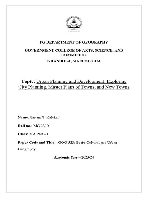 Mg 2310 Urban Planning And Development Exploring City Planning