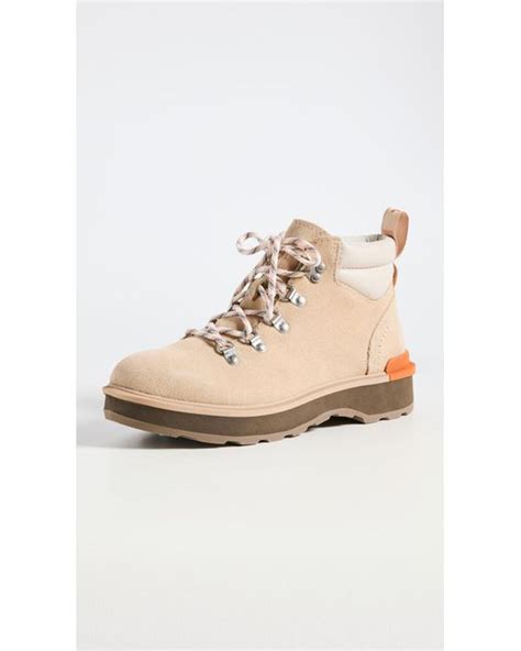 Sorel Leather Hi Line Hiker Boots In White Lyst