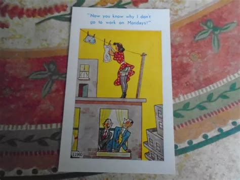 Vintage Saucy Postcard Comic Seaside Vintage Boobs Humour Risque £269
