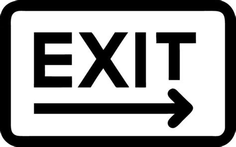 Exit Sign Vector Art Icons And Graphics For Free Download
