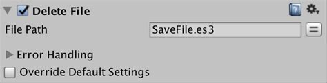 delete file action for playmaker easy save for unity