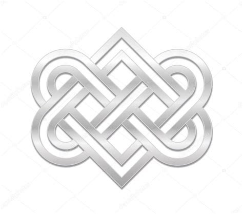 Antiguo Nudo De Amor Símbolo De Plata En Forma De Corazón Celta Que