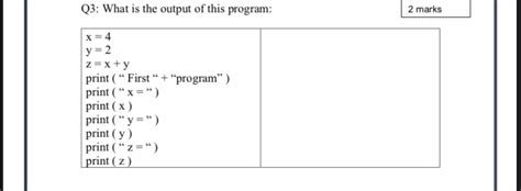 Solved How To Solve Q3 What Is The Output Of This