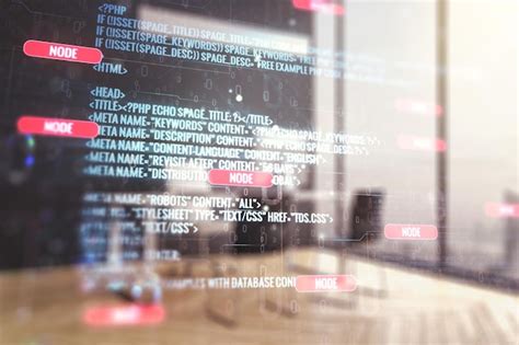 premium photo double exposure of abstract creative programming