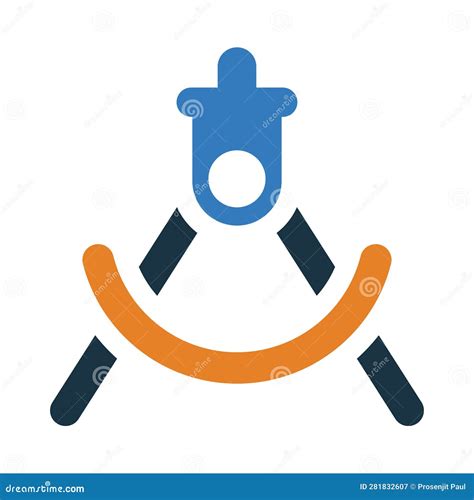 Compass Measure Precision Compass Drawing Compass Tool Icon Stock