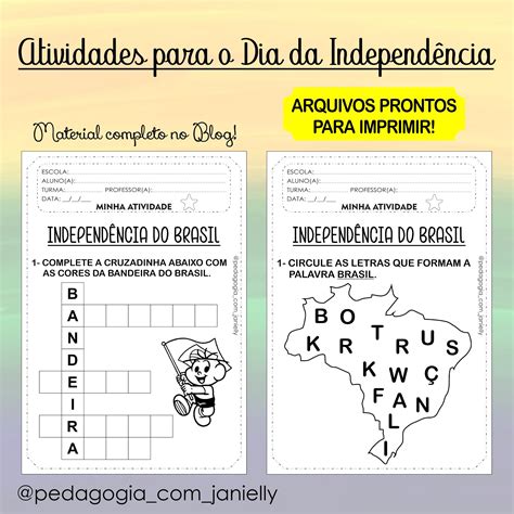 Atividades IndependÊncia Do Brasil