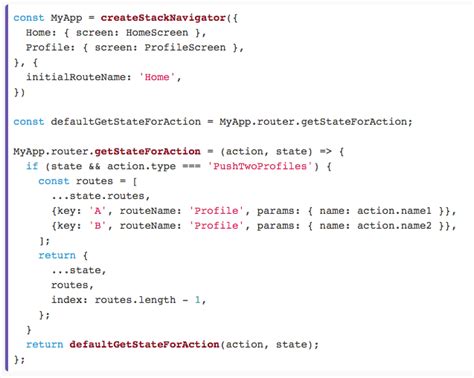 Getstateforaction Has Two Actions At The Navigator Beginning · Issue 4387 · React Navigation