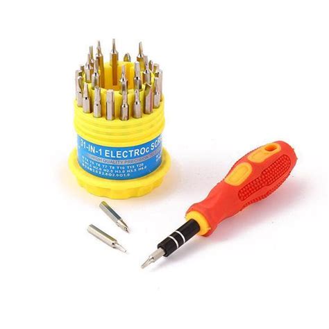 Kit De Chaves 31 Cabeças Te 6036 Yeluia Precisão Fenda Torx Philips