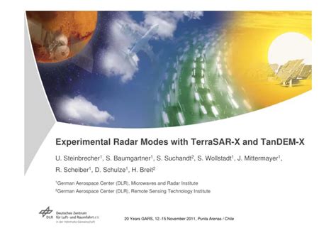 Ppt Experimental Radar Modes With Terrasar X And Tandem X U Steinbrecher Powerpoint