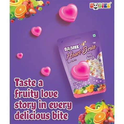 Pink Dobiee Heart Brite Candy Packaging Type Packet At Rs 100pack In