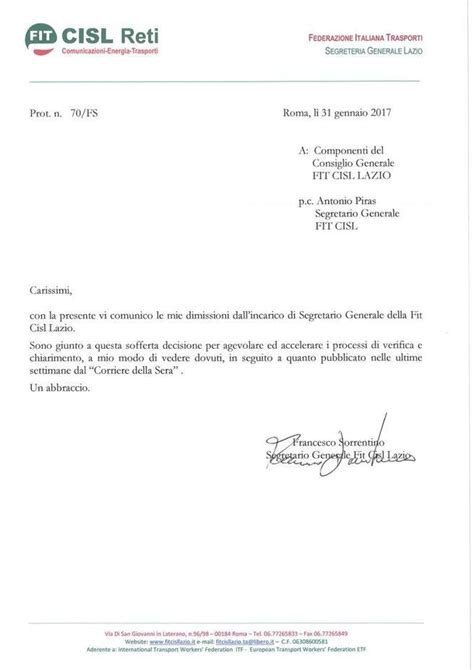 Come Scrivere Una Lettera Di Dimissioni Esempio