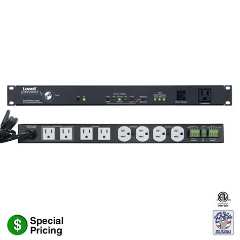 Rack Panel With Ac Power And Remote Terminal Key Switch