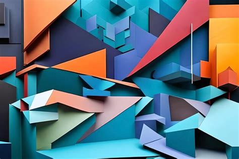 Premium Ai Image Abstract Background Composed Of Interlocking