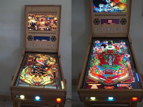 Modern Oak Folding Virtual Pinball Table Mw Works