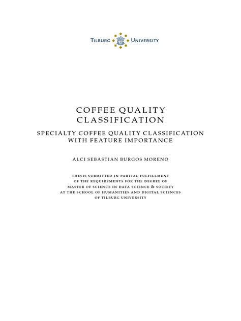 Coffee Quality Classification Pdf Statistical Classification Cross Validation Statistics