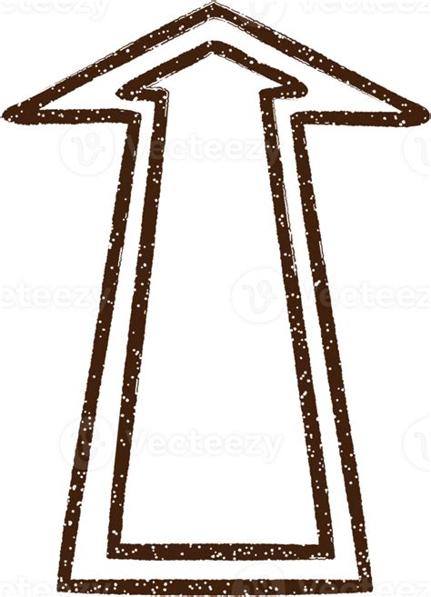 Pointing Arrow Charcoal Drawing 45305084 Png